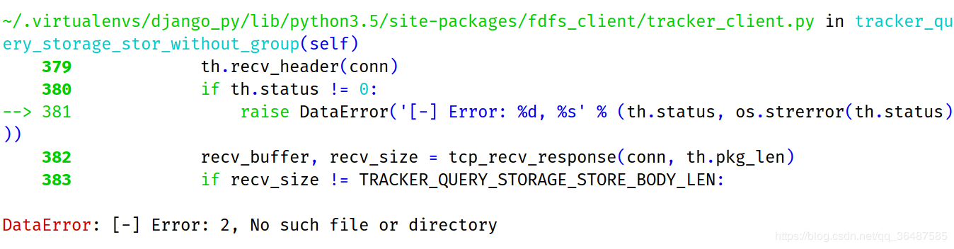 DataError: [-] Error: 2, No such file or directory - 豌豆ip代理