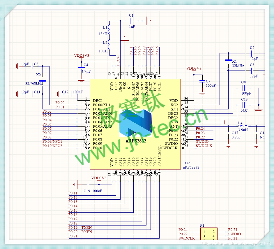 nRF52832+RFX2401C及2.4G PCB天线 电路图PCB设计 - 豌豆ip代理